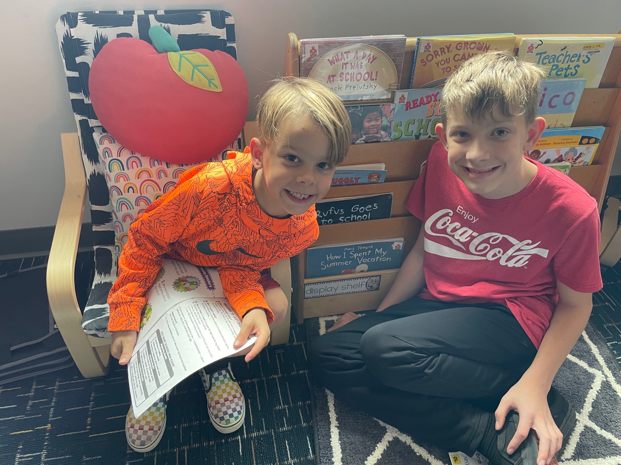 First Grade Reading Buddies - Sheboygan Christian School (SCS)